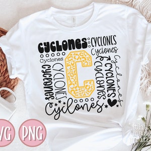 Cyclones Svg & PNG, Cyclones Typography Svg, Cyclones Cheer Svg ...