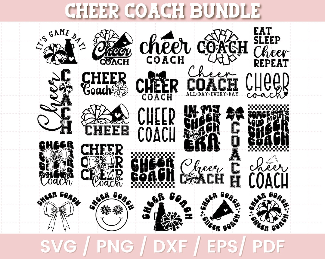 Cheer Coach SVG, Cheer Coach Bundle PNG, Cheer Coach Gift Svg, Cheer ...