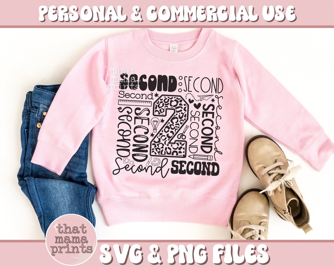 2nd Grade SVG & PNG, Second Grade Shirt Svg, 2nd Grade Teacher Svg, 2nd ...