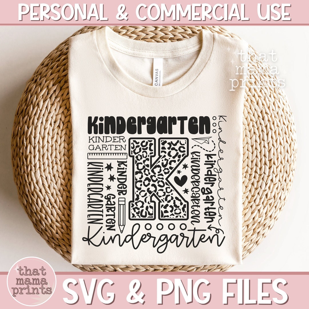 Kindergarten SVG & PNG, Typography Svg, Kindergarten Shirt Svg ...