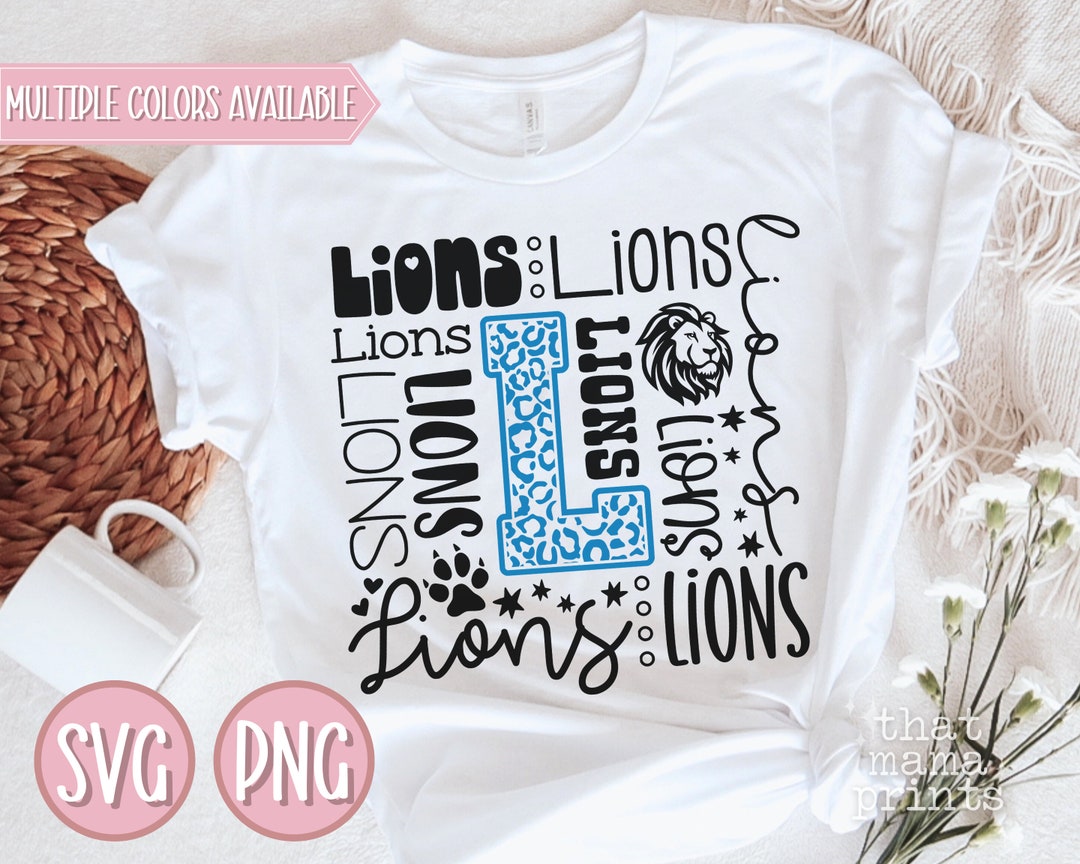 Lions SVG PNG, Lions Team Svg, Lions Cheer Svg, Lions Football Svg ...