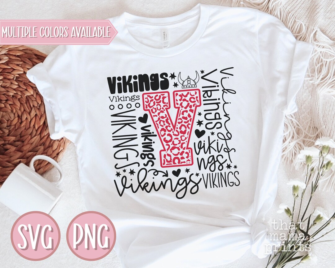 Vikings Svg & PNG, Typography Svg, Vikings Cheer Svg, Vikings Football ...