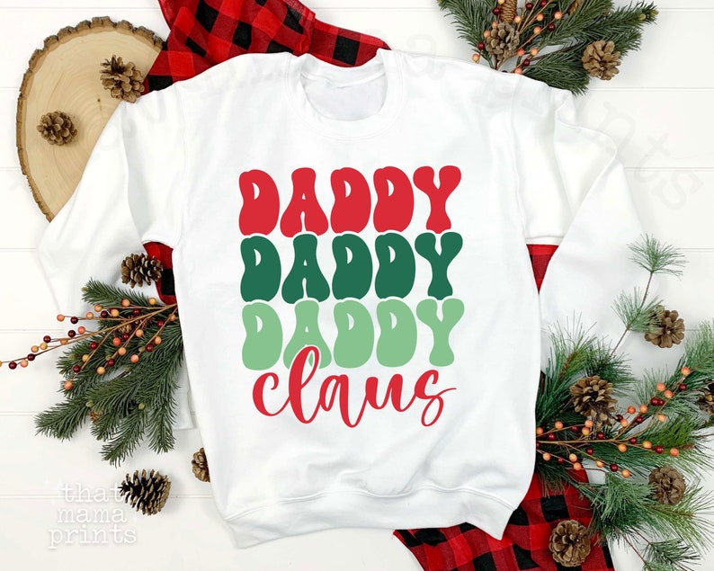 Retro Claus Family Christmas SVG & PNG Bundle, Retro Mama Mini Claus ...