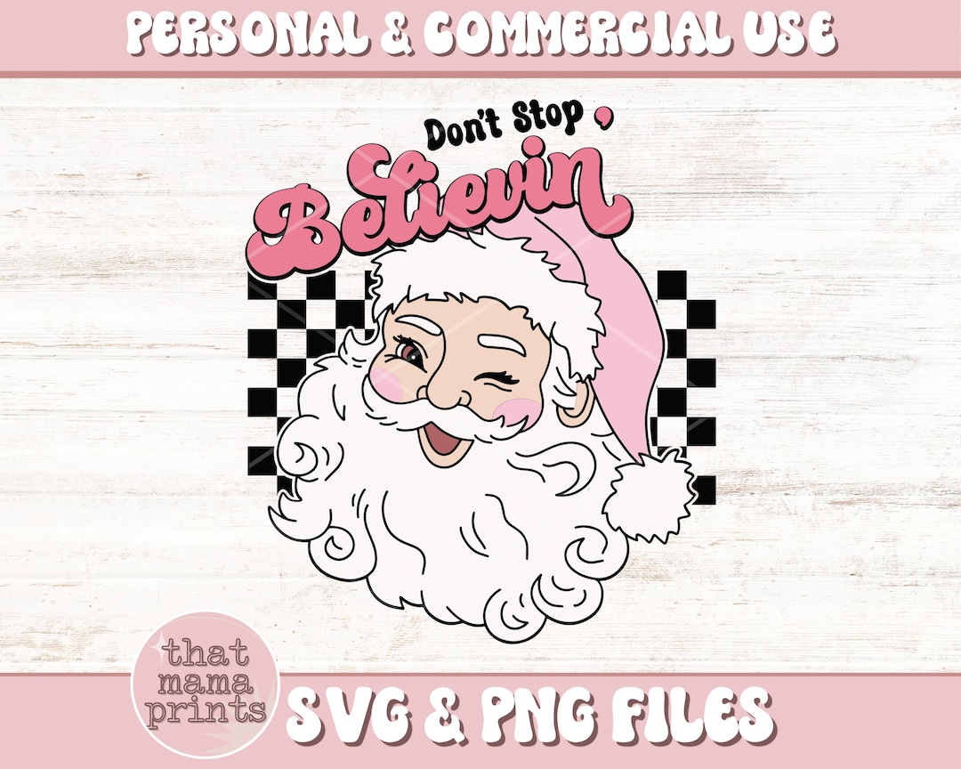 Retro Pink Santa SVG & PNG, Retro Christmas Shirt Svg, Groovy Christmas ...