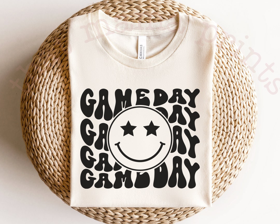 Retro Gameday Smile SVG & PNG Stacked Retro Wavy Gameday Svg - Etsy