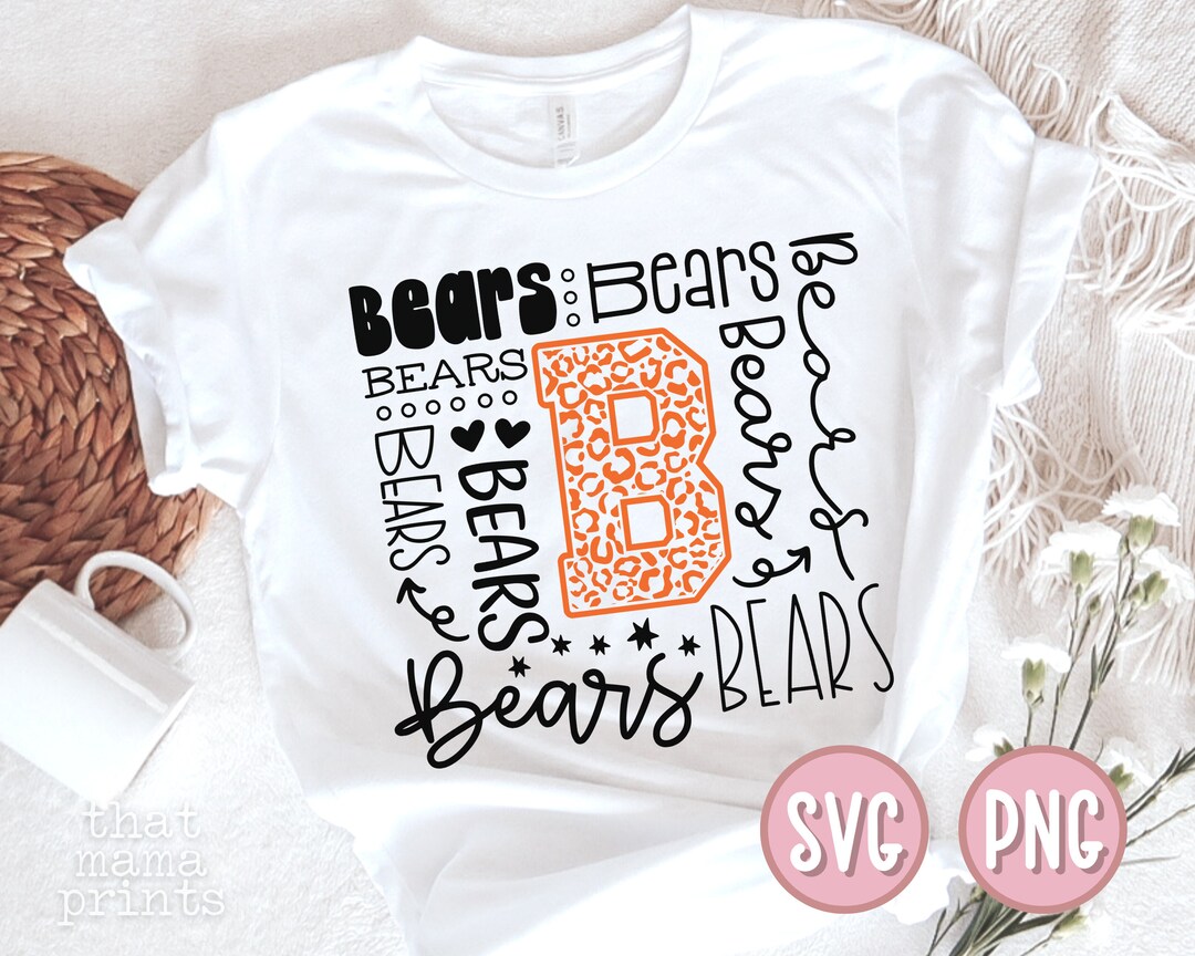 Bears Svg & PNG, Typography Svg, Bears Cheer Svg, Bears Football Svg ...