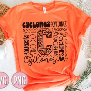 Cyclones Svg & PNG Cyclones Typography Svg Cyclones Cheer - Etsy