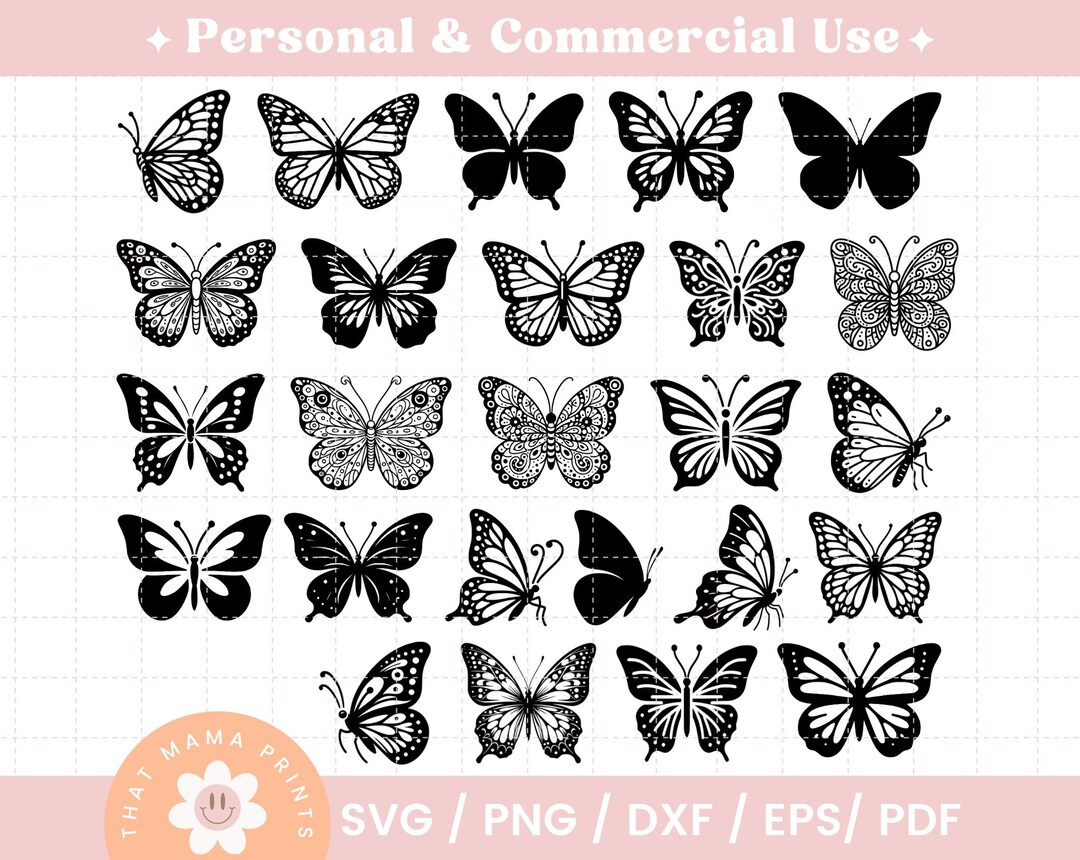 Butterfly SVG Bundle, Butterfly PNG Bundle, Monarch Butterfly Svg ...