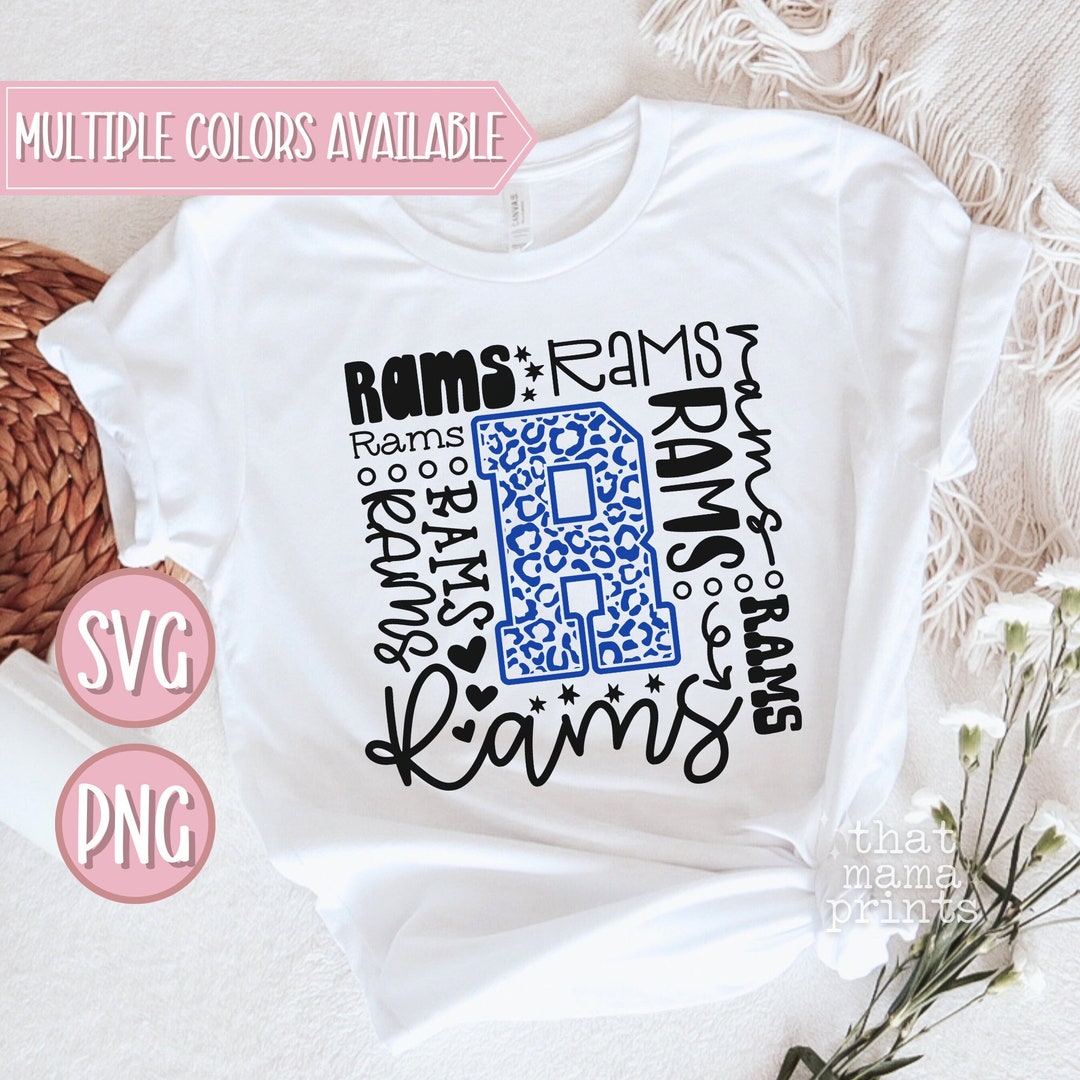 Rams SVG & PNG, Typography Svg, Rams Cheer Svg, Rams Football Svg, Rams ...