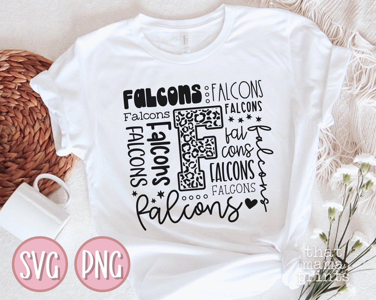 Falcons SVG PNG, Typography Svg, Falcons Cheer Svg, Falcons Football ...