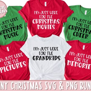 Christmas Bundle Svg & PNG, Funny Christmas Svg Bundle, Im Just Here ...