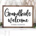Grandkids Welcome Sign SVG & PNG, Grandparents Welcome Sign Svg, Round ...