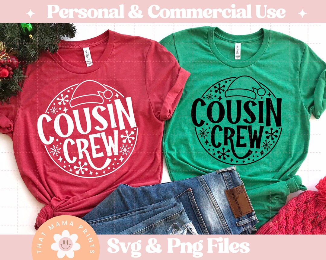Cousin Crew Svg & Png, Family Christmas Svg, Christmas Matching Shirt ...