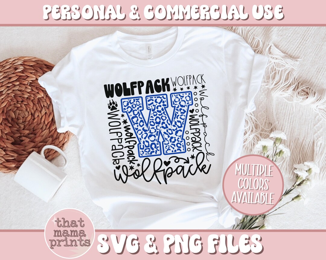 Wolfpack SVG PNG, Typography Svg, Wolfpack Cheer, Wolfpack Football Svg ...