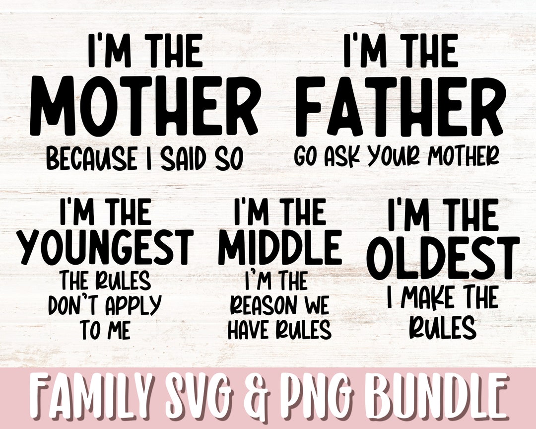 Sibling Rules SVG & PNG, Family Rules Svg, Funny Matching Family Shirts ...