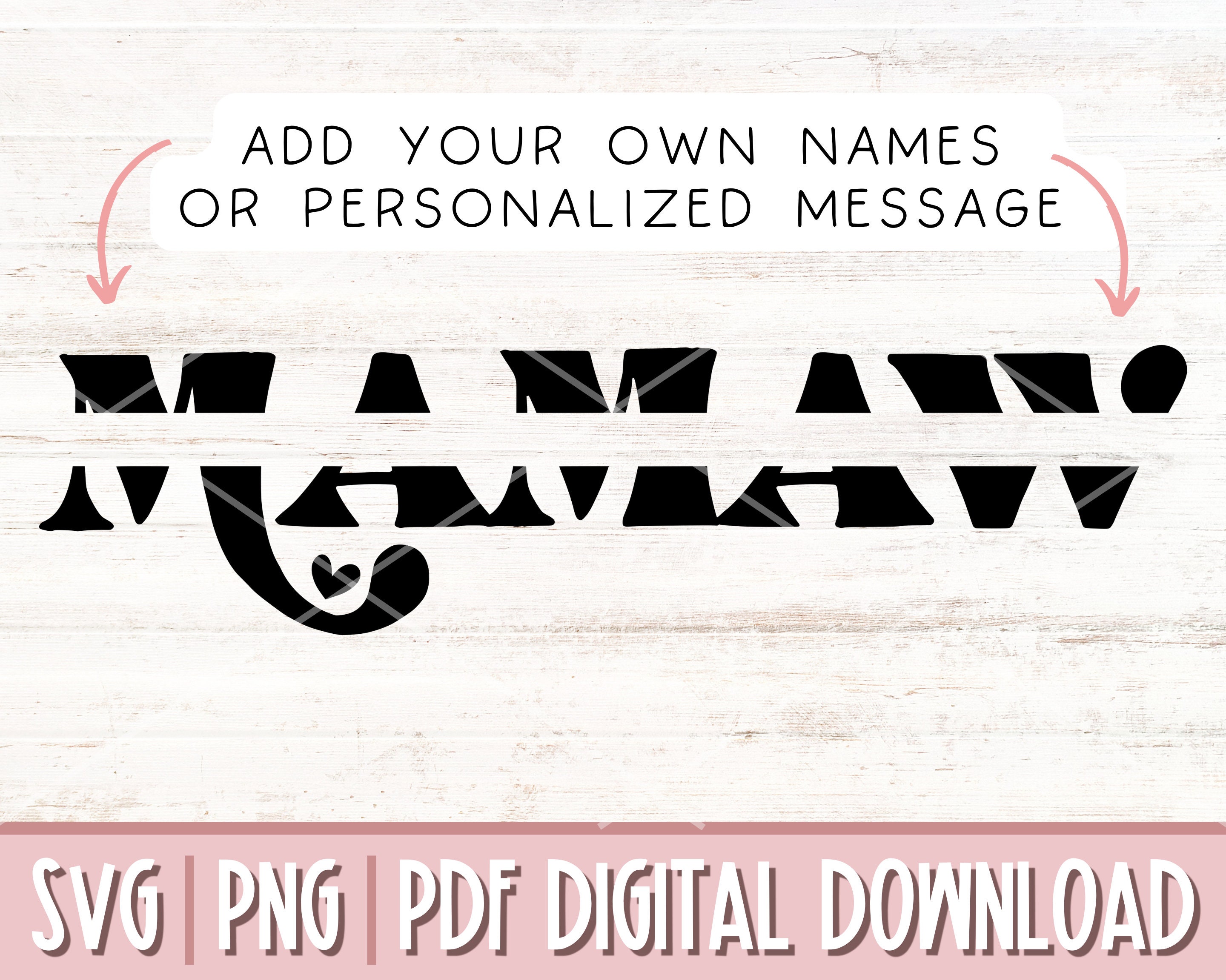 Mamaw SVG PNG PDF Bundle, Mothers Day Svg, We Love You Svg, Blessed ...