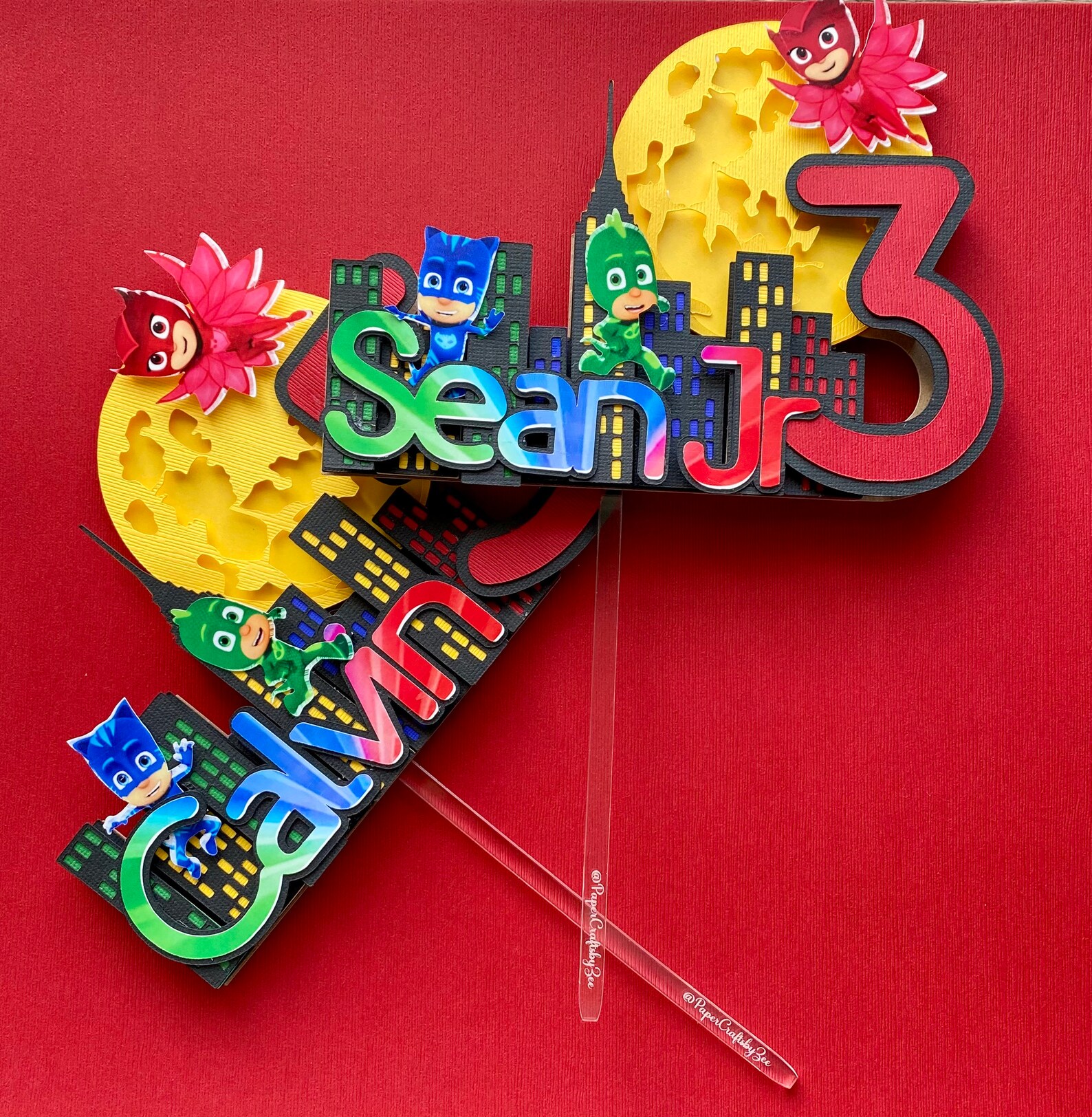 Personalized Acrylic Cake Topper Sticks Cake Sticks Acrylic | Etsy