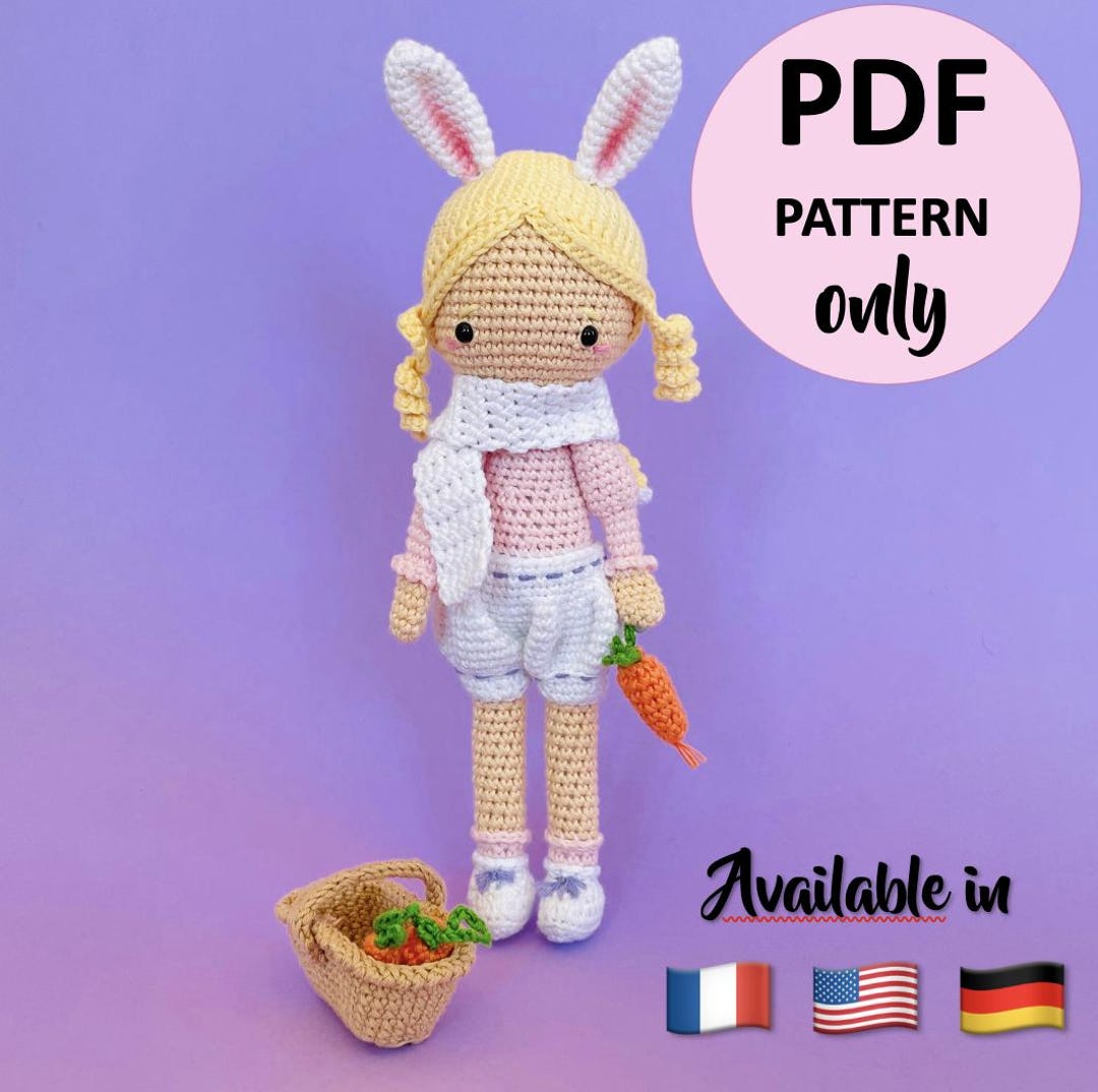 BUNNY GIRL Doll Crochet Amigurumi Pattern - PDF Instant Download - Etsy