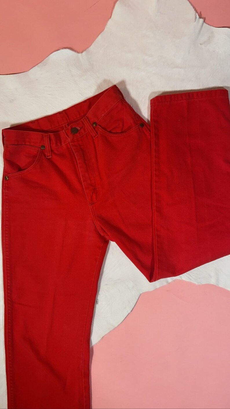 Vintage Cherry Red Wrangler Jeans - Etsy