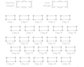 Printable Monthly Weight Tracker - Etsy