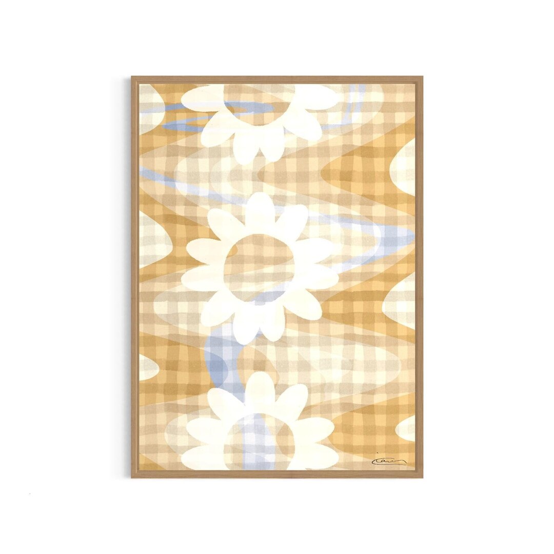 Vintage Daisy Art Print: Retro Floral Home Decor - Etsy