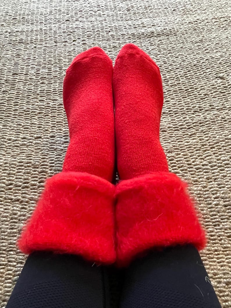 Plain Red Bed Sock - Etsy