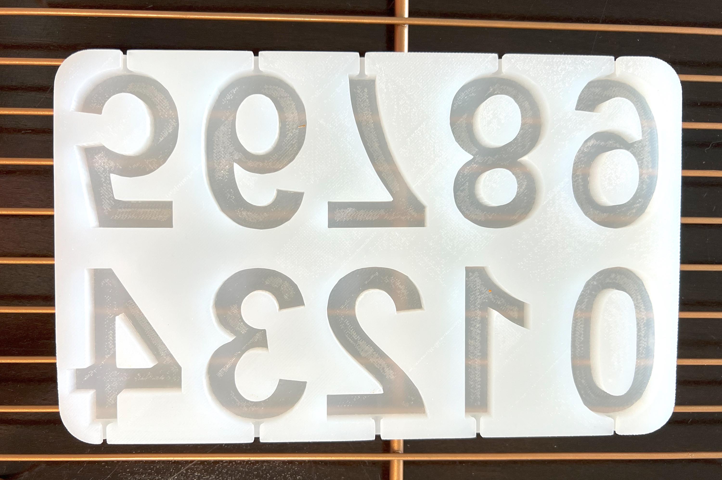 Silicone Mold 15 - Numbers - Etsy