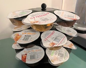 Bartesian Cocktail Rotating Pod Holder Black customizable Tier - Etsy