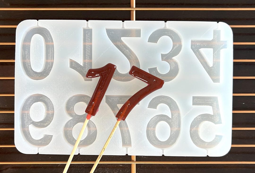 Silicone Mold 15 - Numbers - Etsy