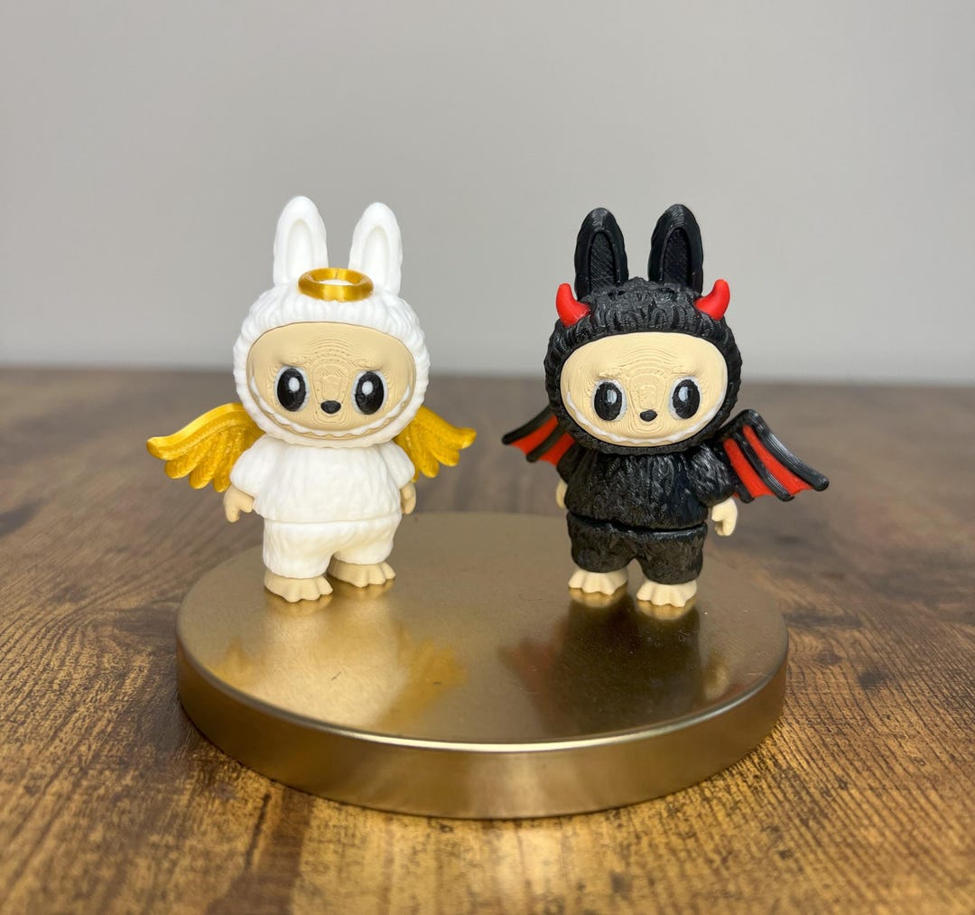 Angel Vs Devil Labubu 3D Printed/ Keychain/ Gift for Toy Lovers - Etsy
