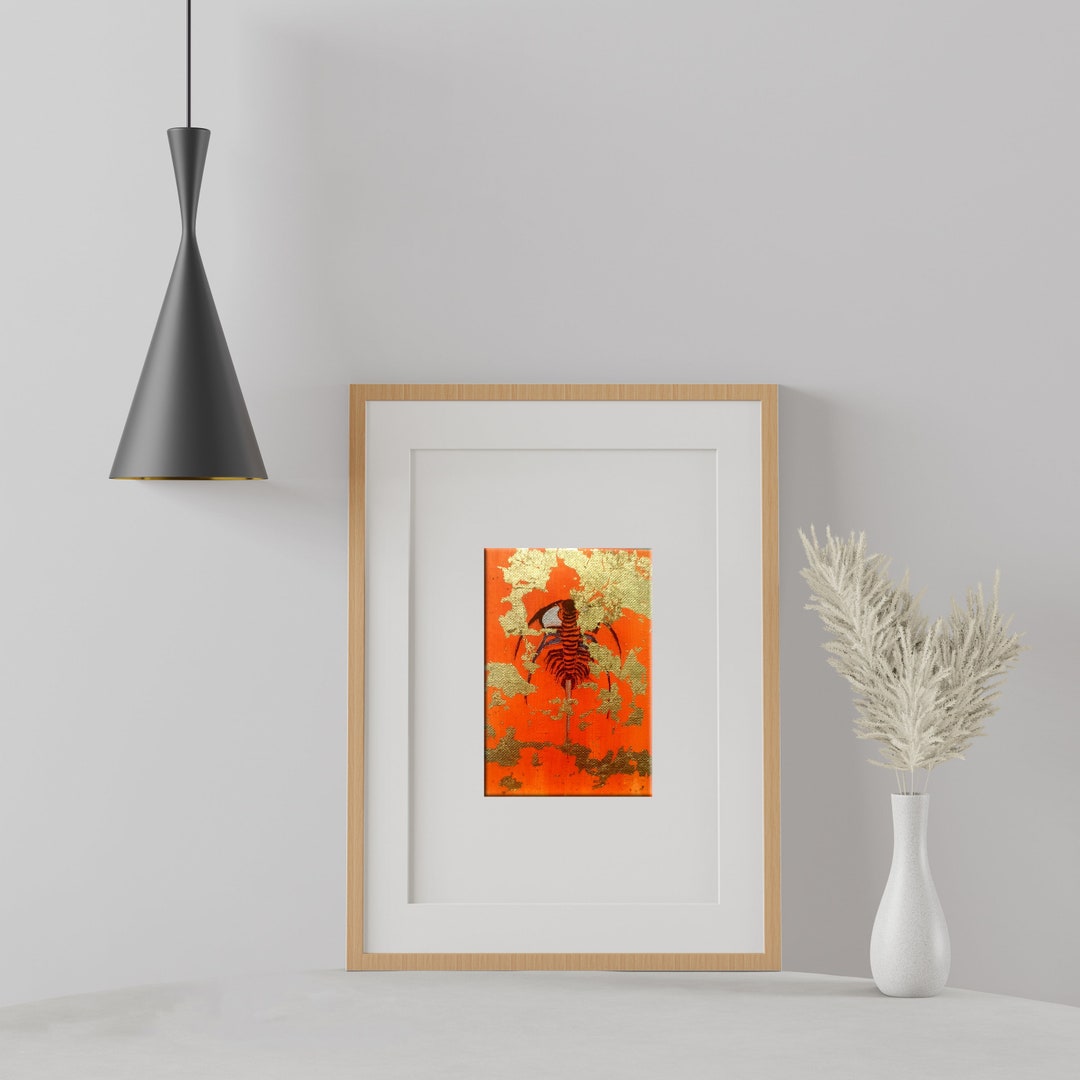 Trilobite Fossil Picture on Gold Leaf and Fluorescent Background ...