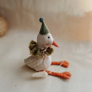 Linen Goose Toy Handmade,baby Goose Toy, Stuffed Goose Kids Toy, Linen ...