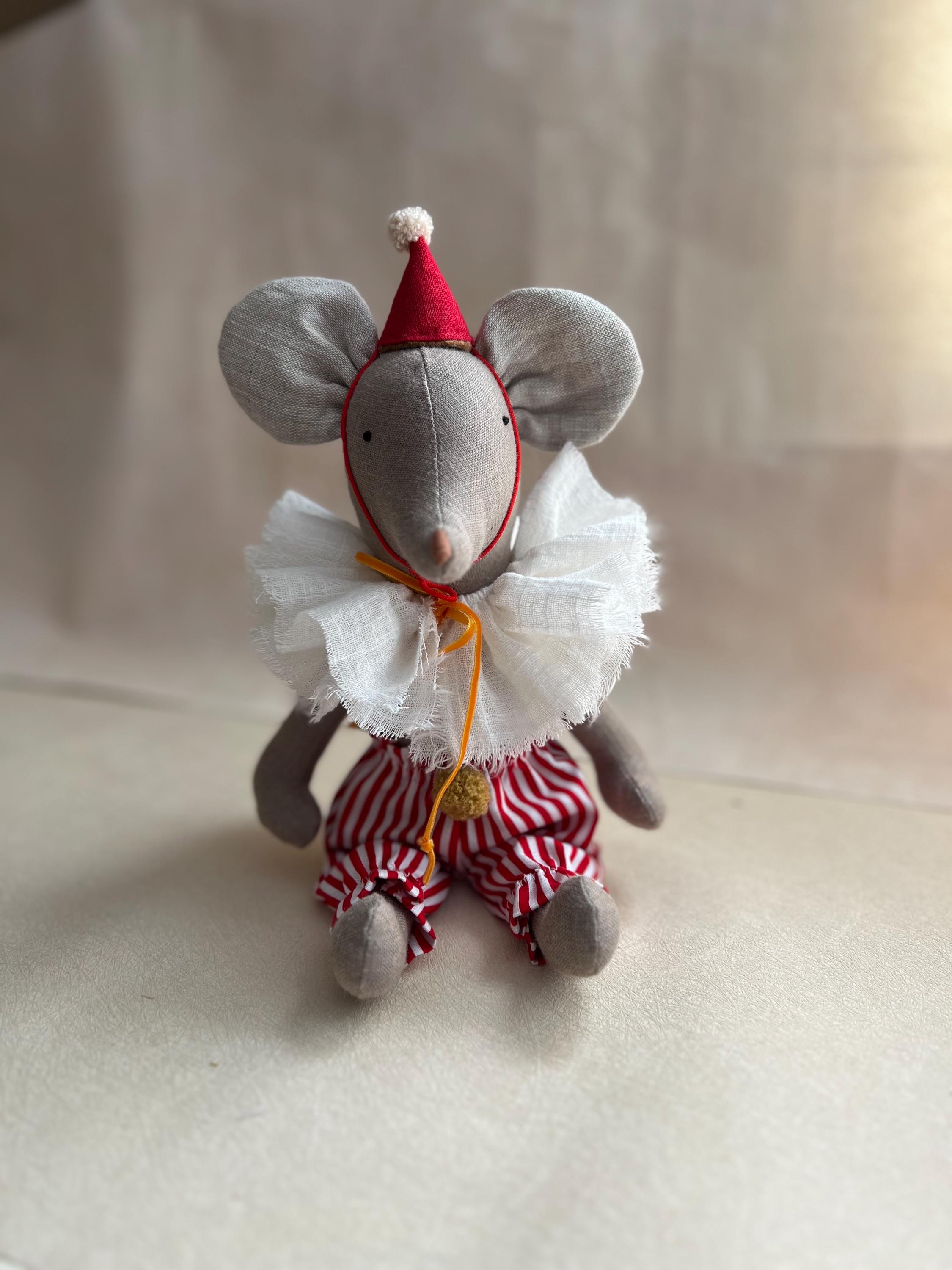 Linen Circus Mouse Toy: Vintage Stuffed Animal - Etsy