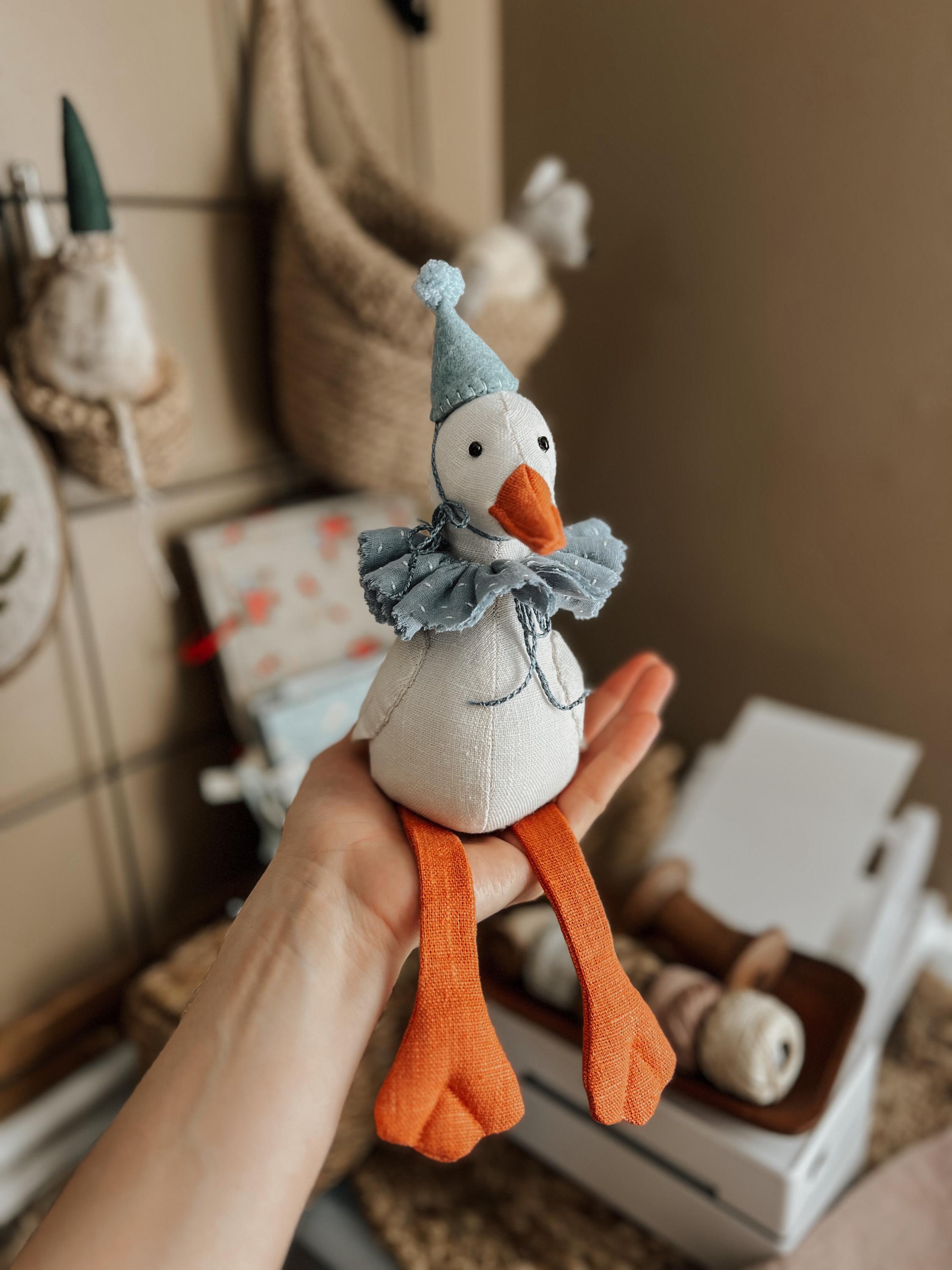 Handmade Linen Goose Toy: Baby Nursery Decor - Etsy