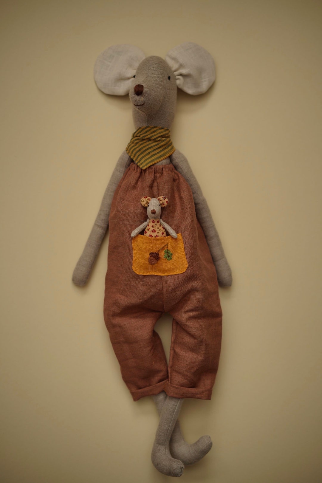 Linen Toys READY TO SHIP, Linen Mouse, Stuffed Linen Toy, Linen Toys ...