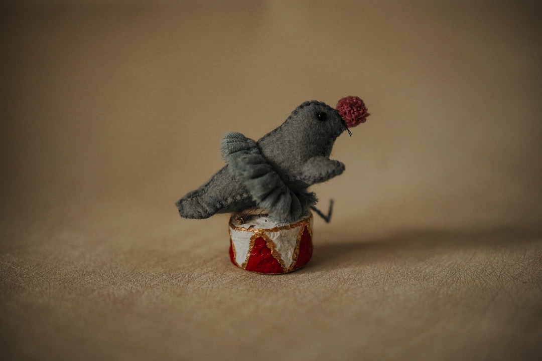 Felt Circus Seal Toy: Wool Stuffed Animal - Etsy