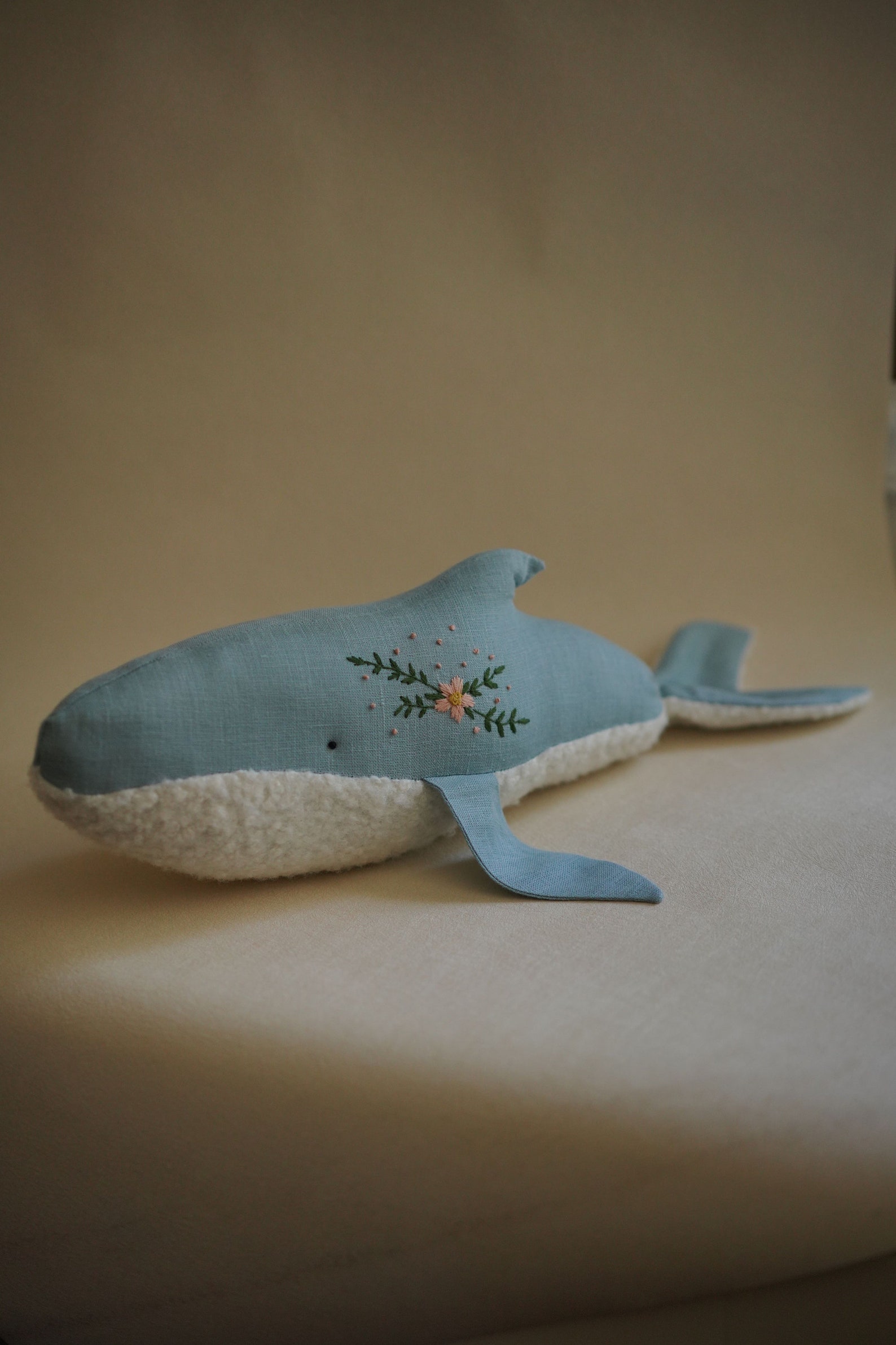 Linen Whale Embroidery Toy, Linen Kids Toys, Linen Nursery Toys, Whale ...