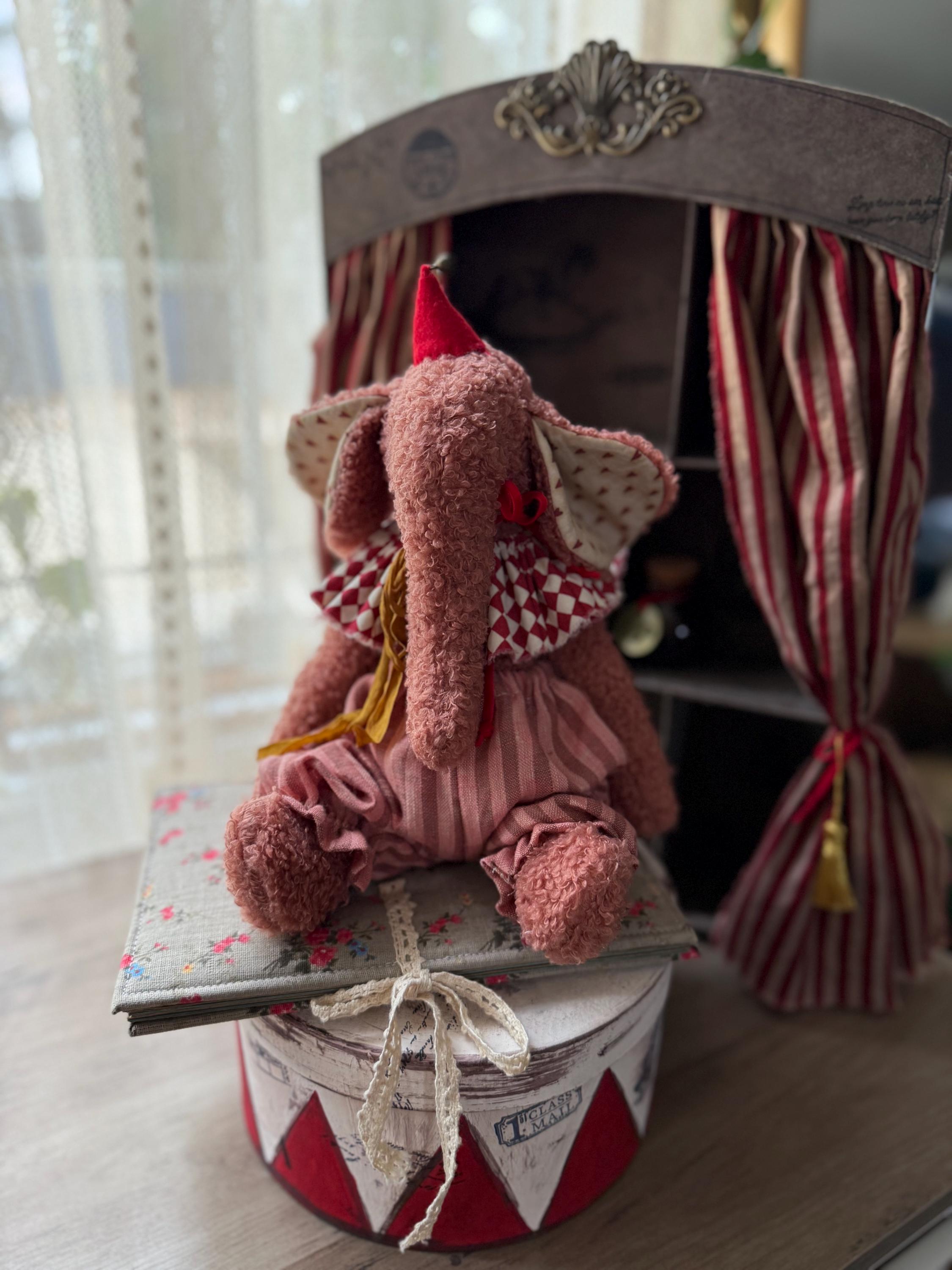 Mammoth Stuffed Toy, Boucle Mammoth, Circus Elephant, Nursery Linen ...