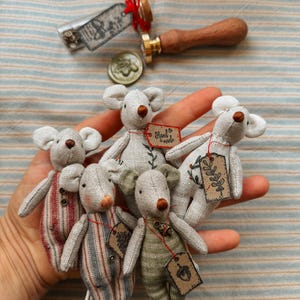 Tiny Linen Mouse – A Pocket-sized Lucky Friend - Etsy