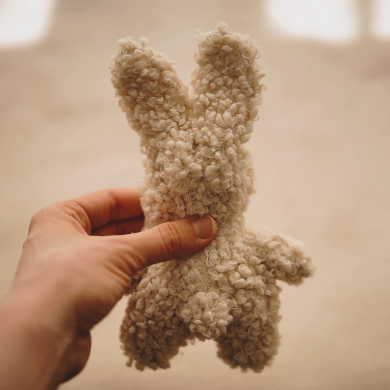 Linen Toys READY TO SHIP, Linen Fluffy Bunny, Stuffed Linen Toy, Linen ...