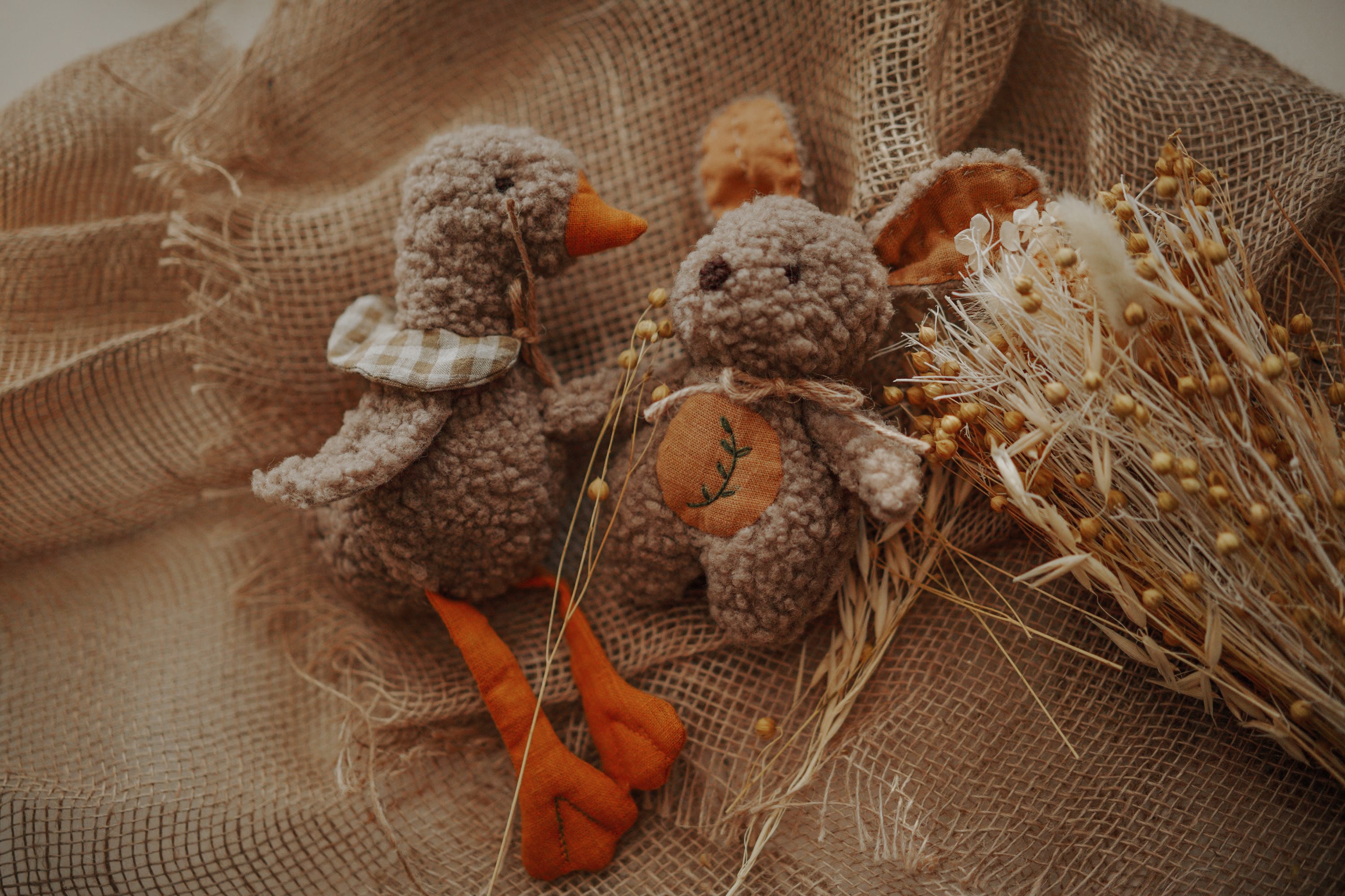 Linen Toys READY TO SHIP, Linen Fluffy Bunny, Stuffed Linen Toy, Linen ...
