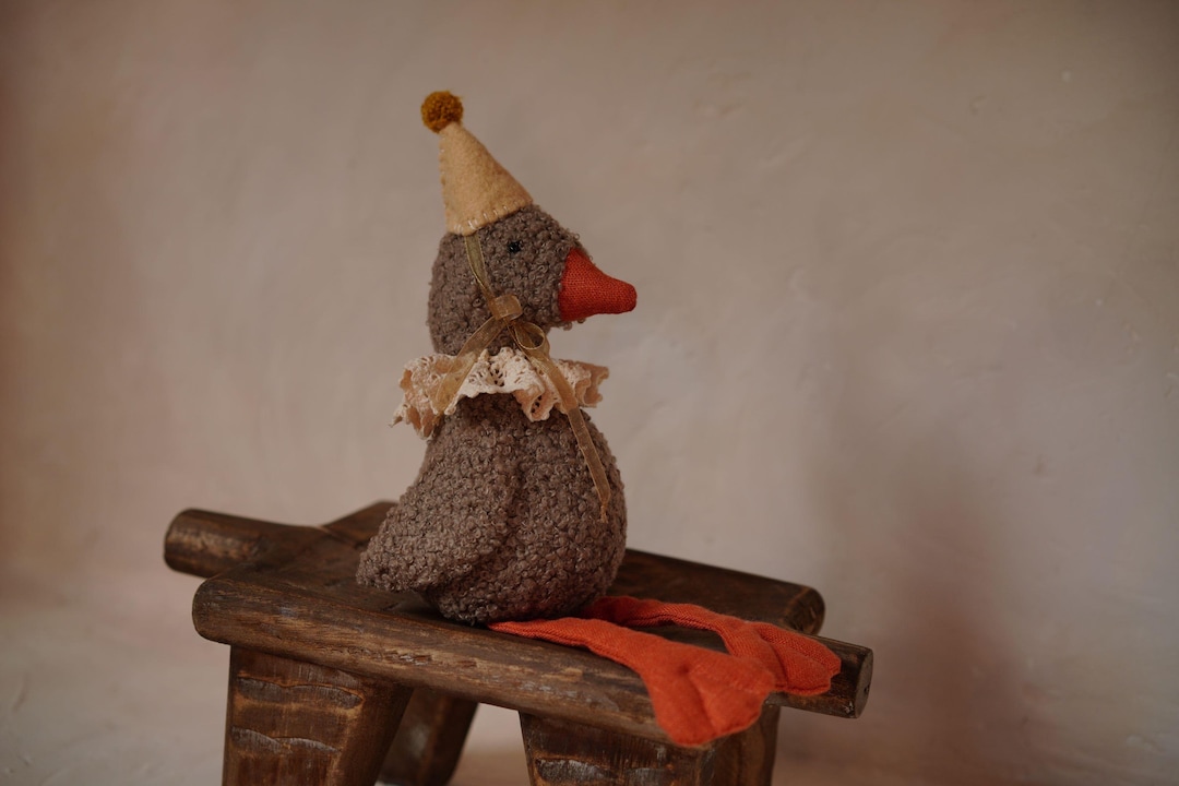 Fluffy Stuffed Goose Toy: Handmade Kids Gift - Etsy