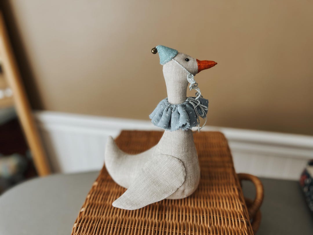 Linen Goose Toys READY to Ship,linen Silly Goose, Birthday Goose, Baby ...