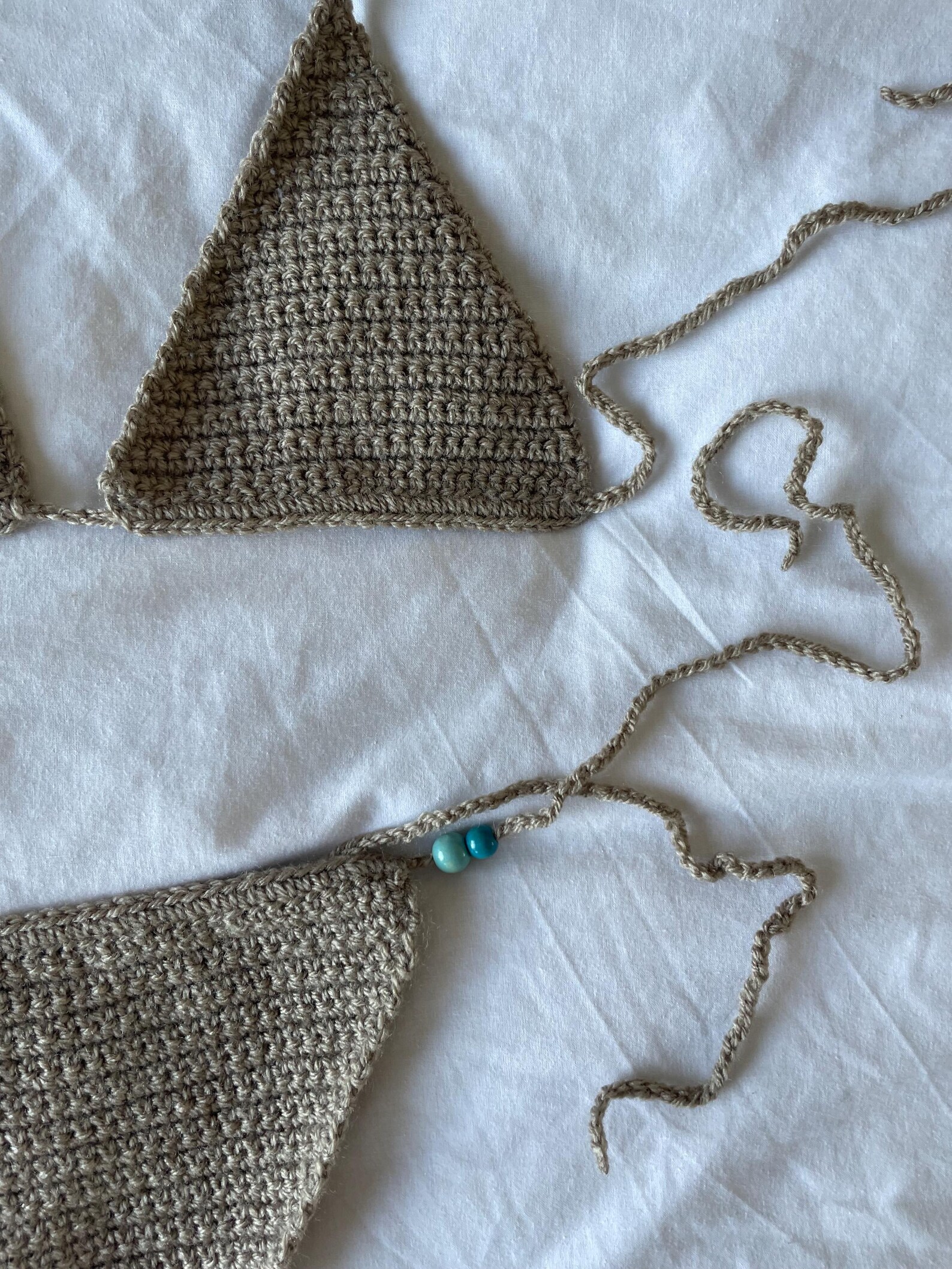 Handmade Crochet Bikini: Boho Beaded Two-piece Swimwear - Etsy