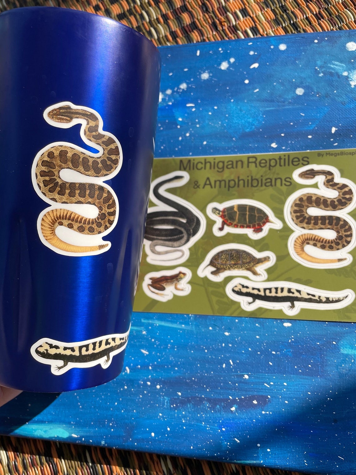 Michigan Reptiles and Amphibians Waterproof Vinyl Scientific ...