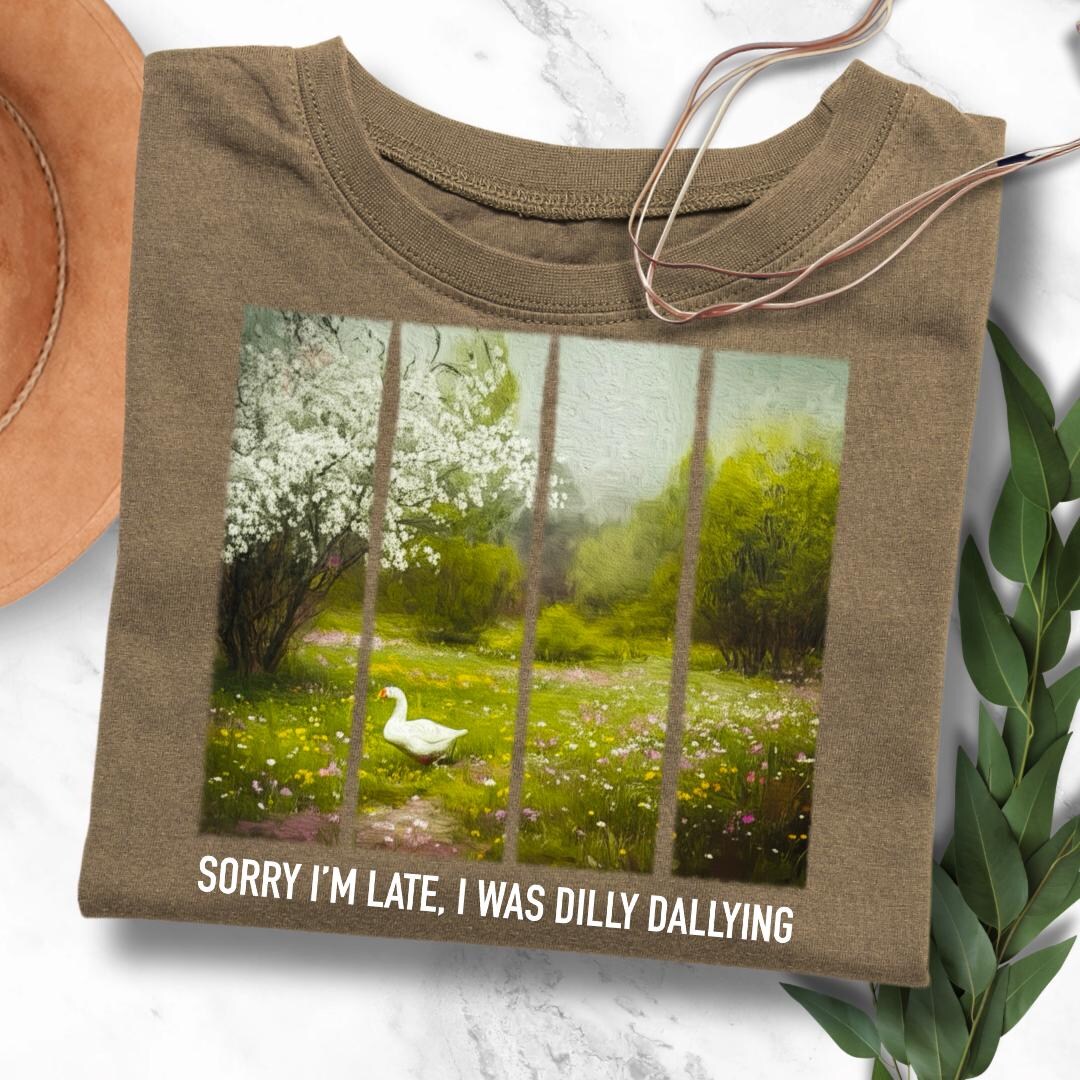 Funny Goose T-shirt Design: Sorry I'm Late PNG (digital Download) - Etsy