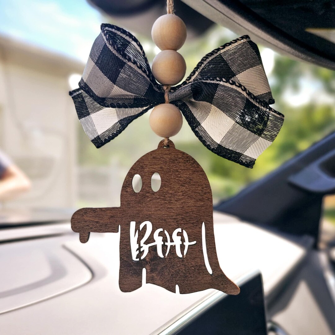Ghost Boo Thumbs Down Rear View Mirror Car Charm Ornament Auto Jewelry ...