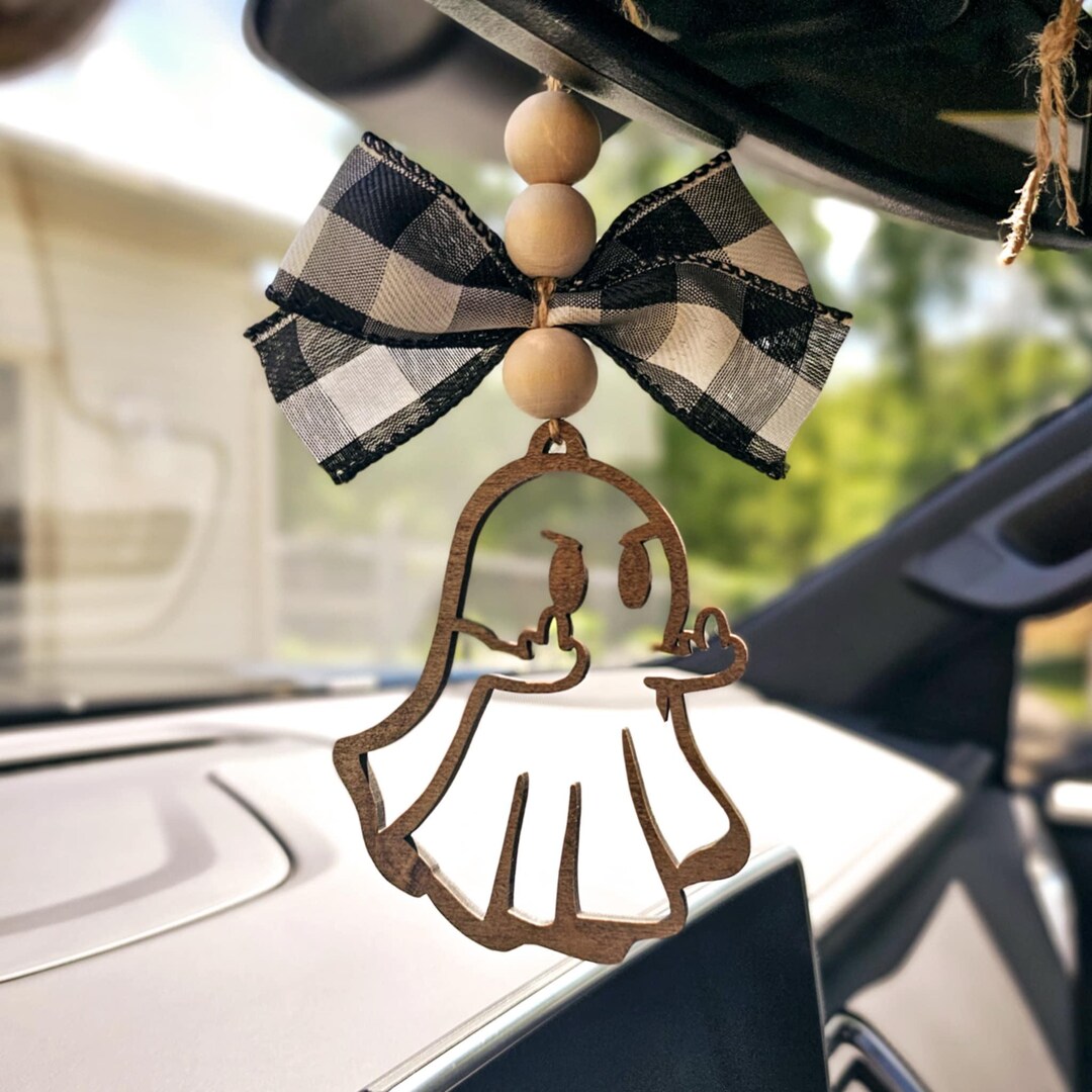 Funny Ghost Car Charm: Flipping Off, Halloween Auto Ornament - Etsy