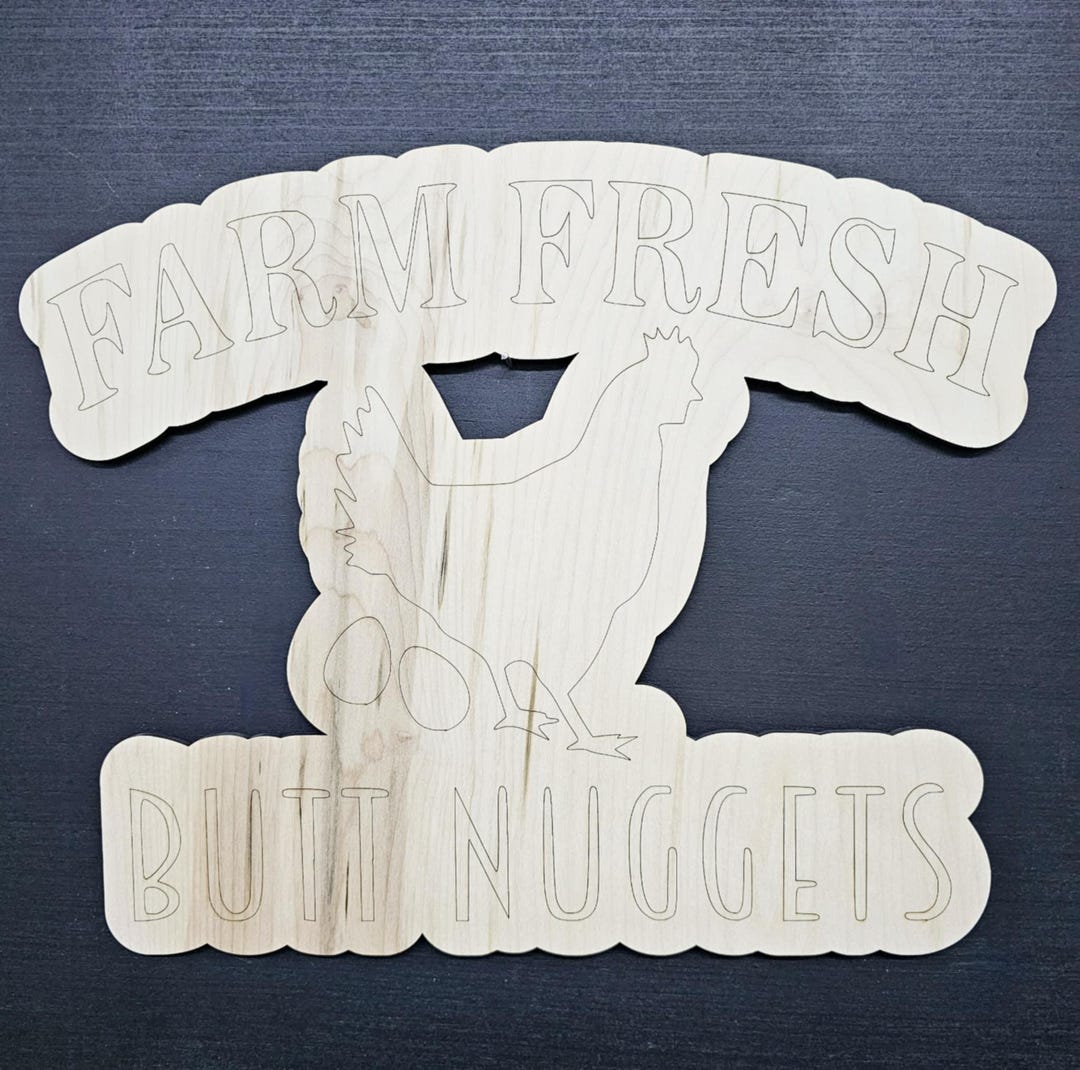 Funny Chicken Butt Hut Butt Nugget Yard Signs SVG - Etsy