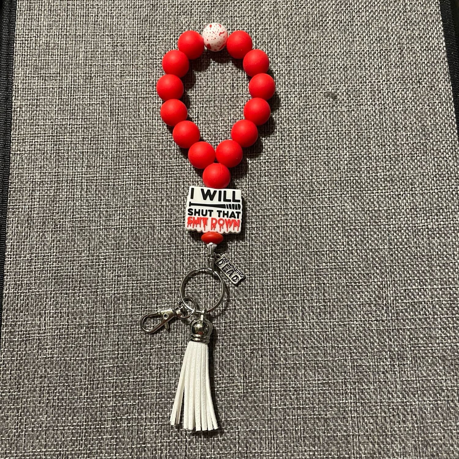 TWD Inspired Beaded Keychain - Etsy